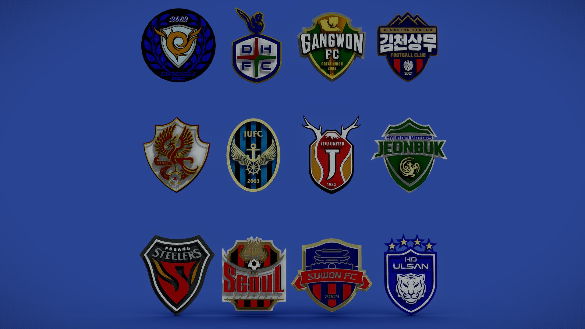 K League 1 all teams printable and renderable - Buy Royalty Free 3D ...