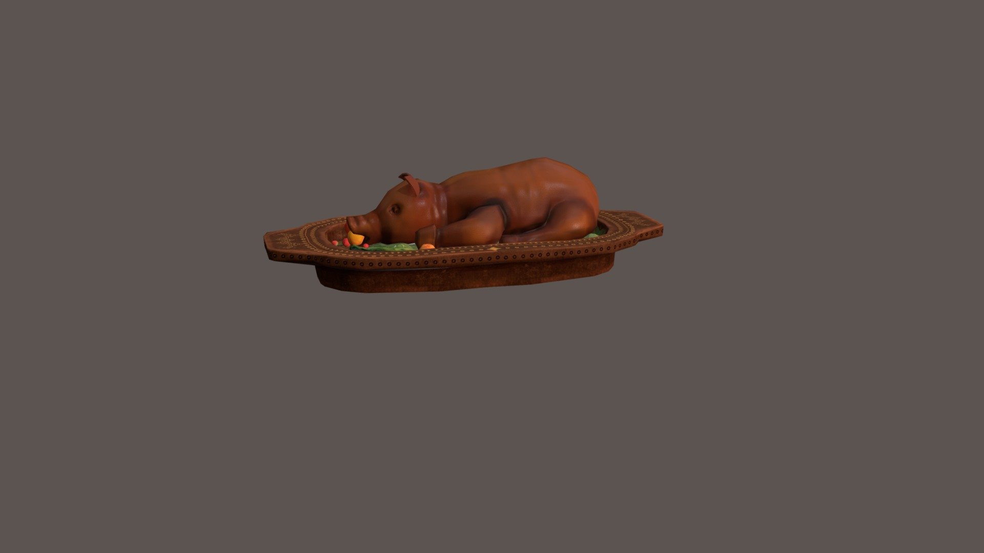 A Roasted Pig - 3D model by Kadochnikova [21bad4e] - Sketchfab