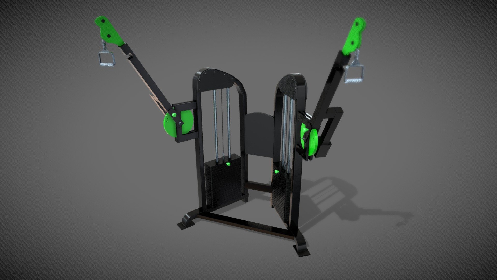 Dual Functional Trainer - Gym Fitness Machine - 3D model by Mike - 3D ...