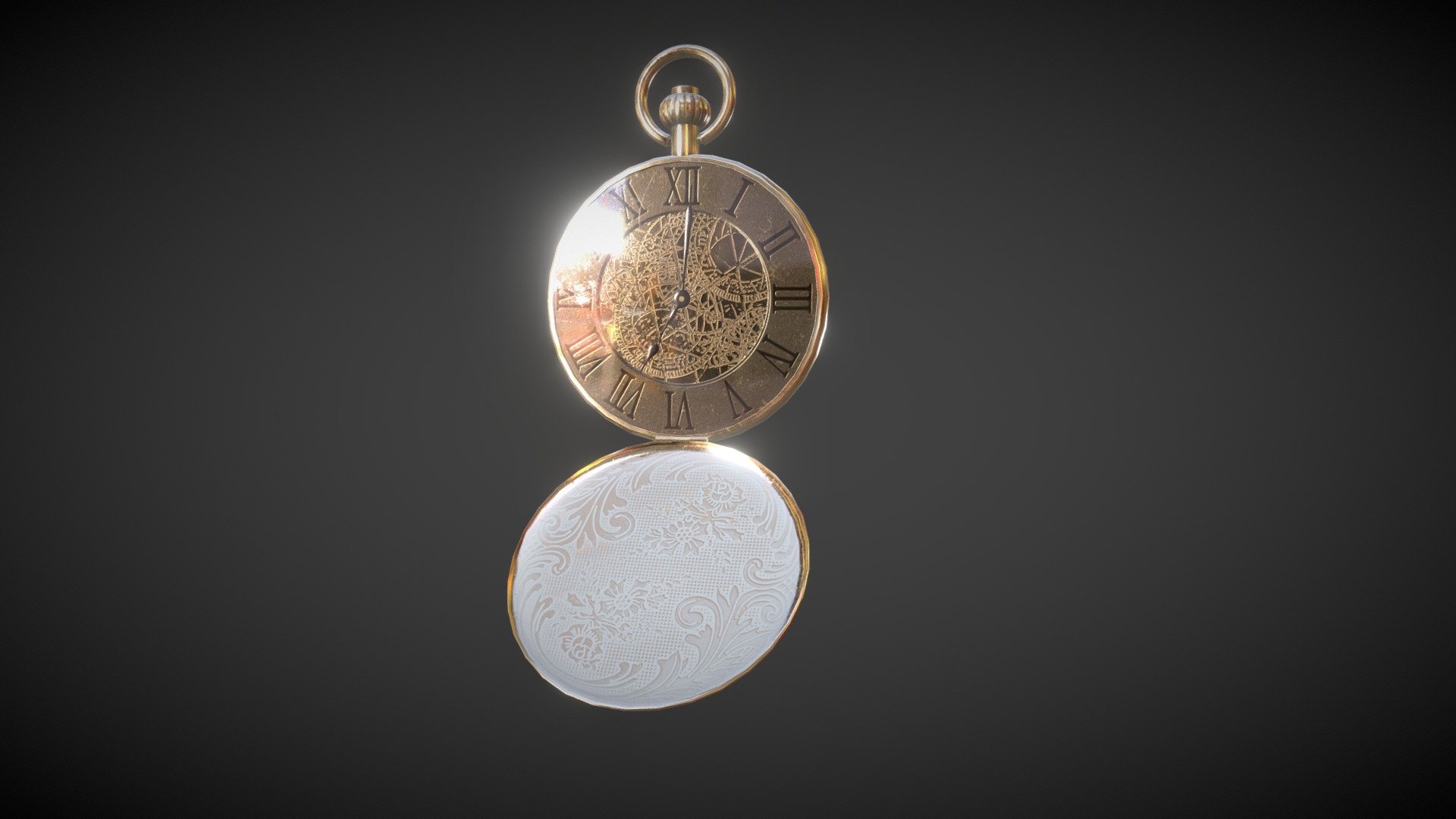 Gold Pocket Watch - Buy Royalty Free 3D model by PBR3D [21bede5 ...