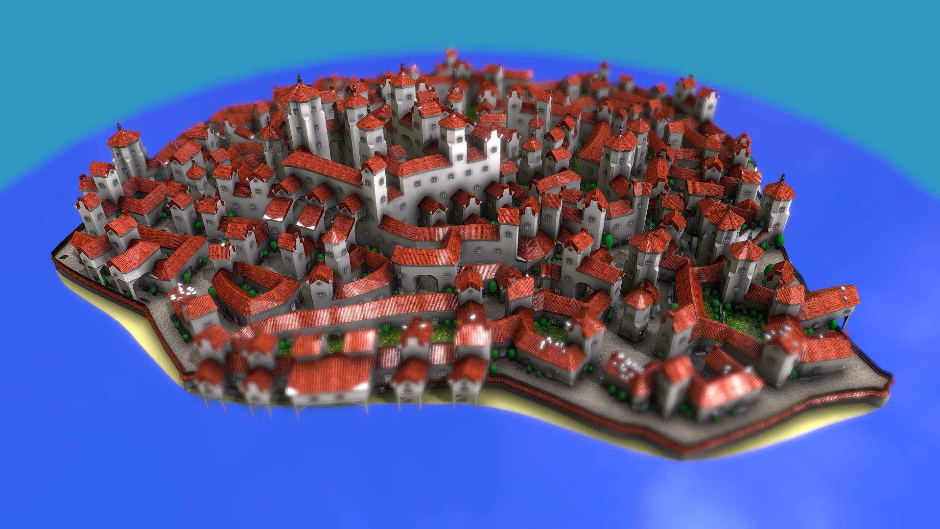 Lovely Town - Download Free 3D model by SebastianSosnowski [21c117b ...