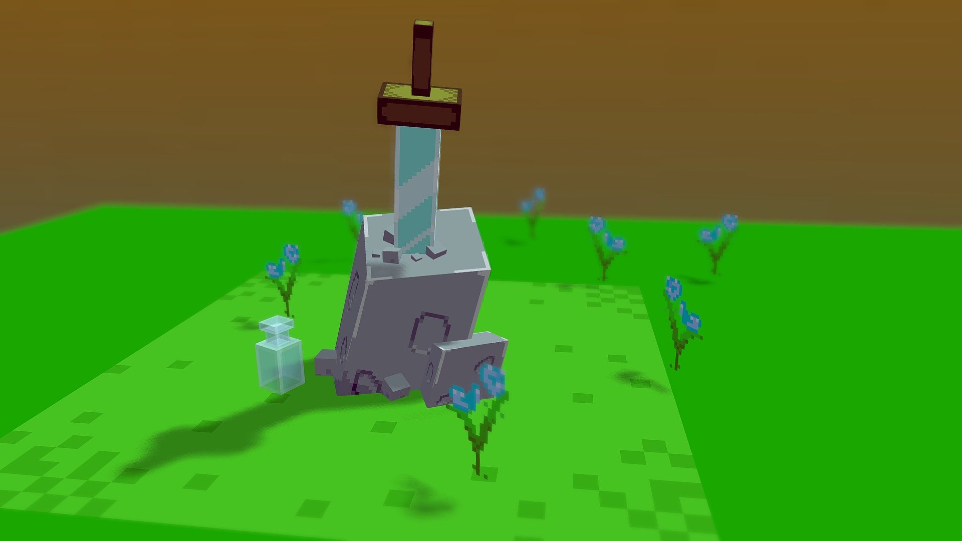 Sword in stone - 3D model by bradensyt0 [21c4b1f] - Sketchfab