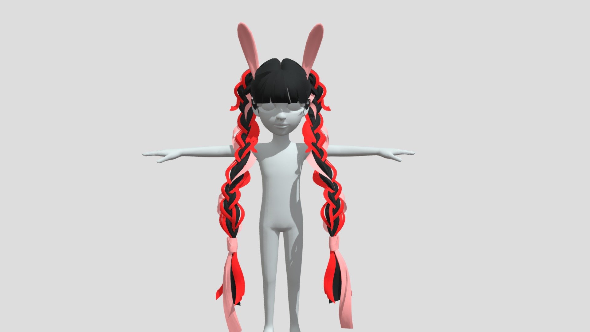 Hair FBX file prefab zepeto template 3D Item H53 - 3D model by ...