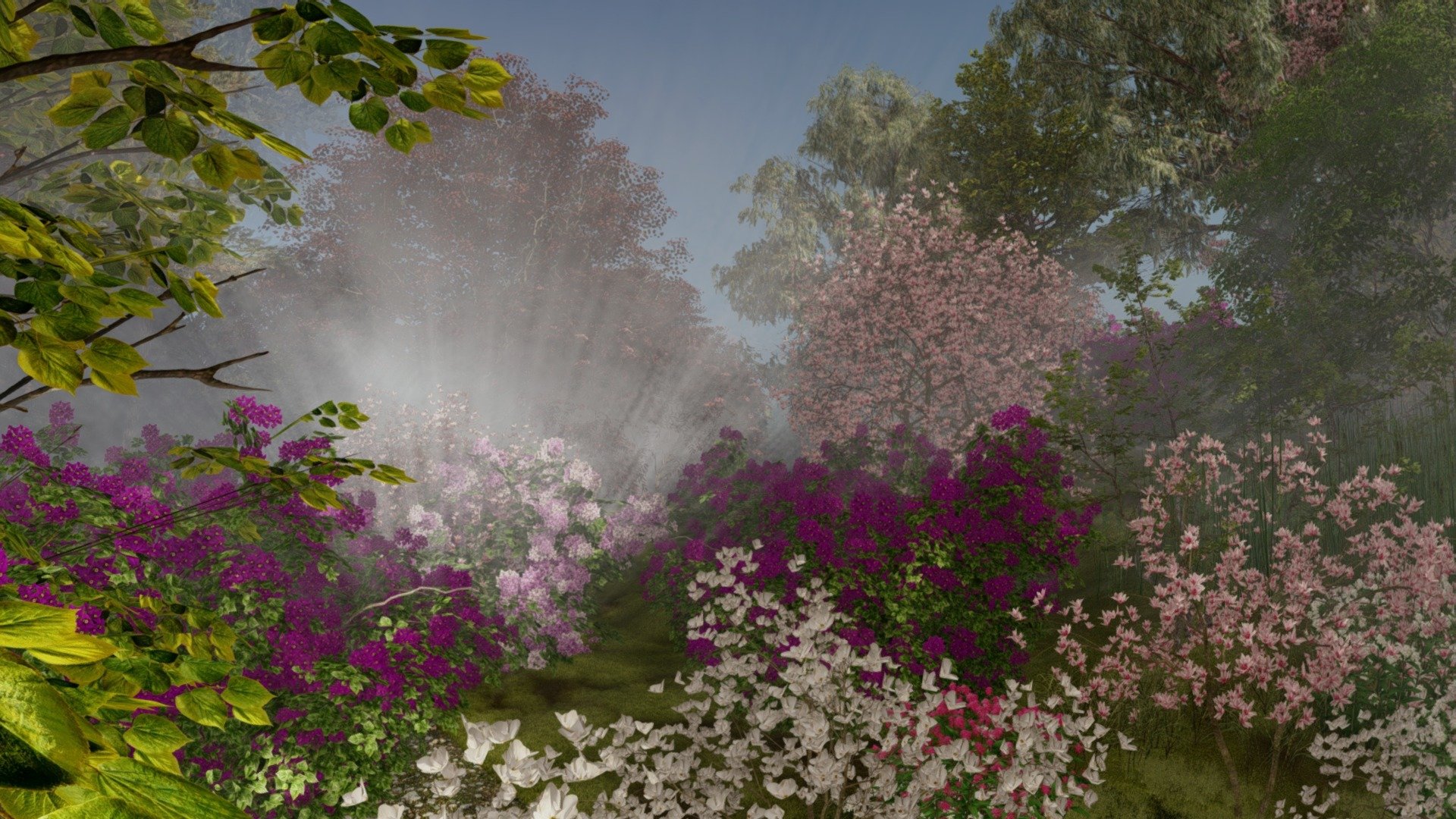 HDRI - SKY BOX 8K - BEAUTIFUL MORNING GARDEN - Buy Royalty Free 3D ...