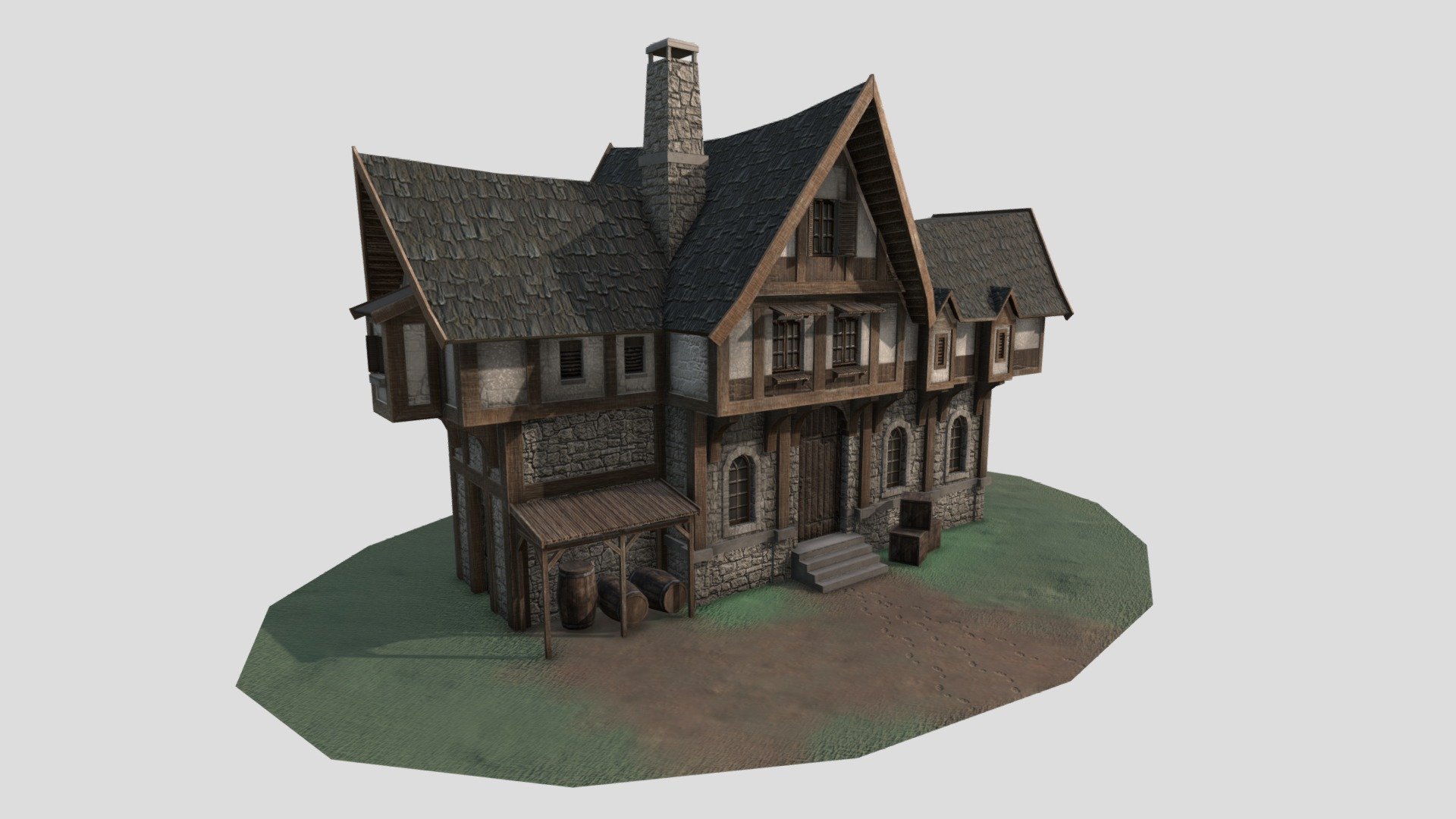 Fantasy Medieval House - Download Free 3D model by Loukey [21cc7ec ...