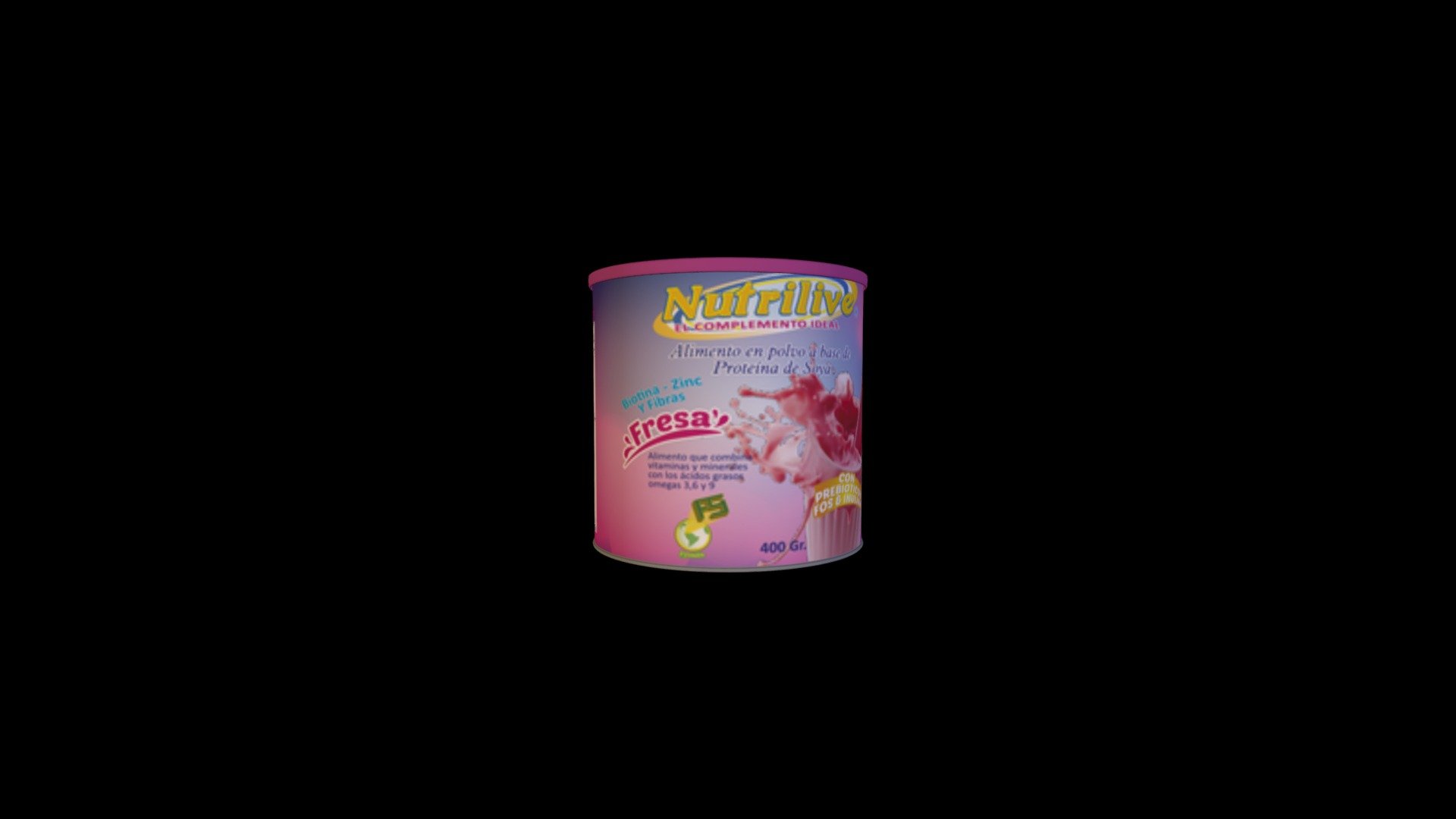 Nutrilive - Biotina, Zinc y Fibras - 3D model by fyosan [21cd046 ...
