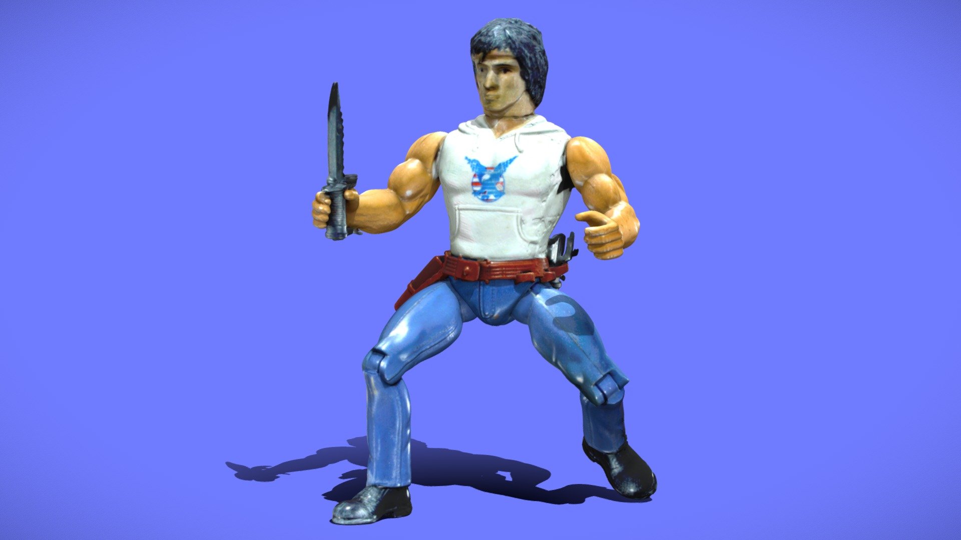 RAMBO W SHIRT FIGURE - 3D SCAN - Buy Royalty Free 3D model by ...