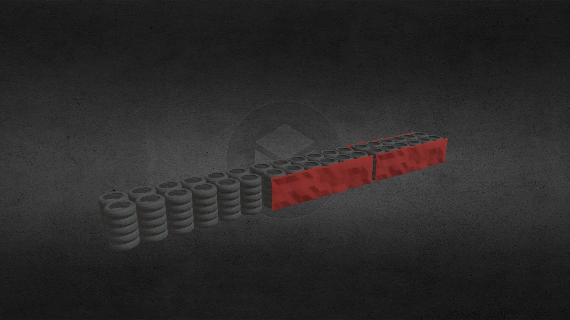 Tyre Barrier (Single Model From Asset Pack) - Download Free 3D model by ...