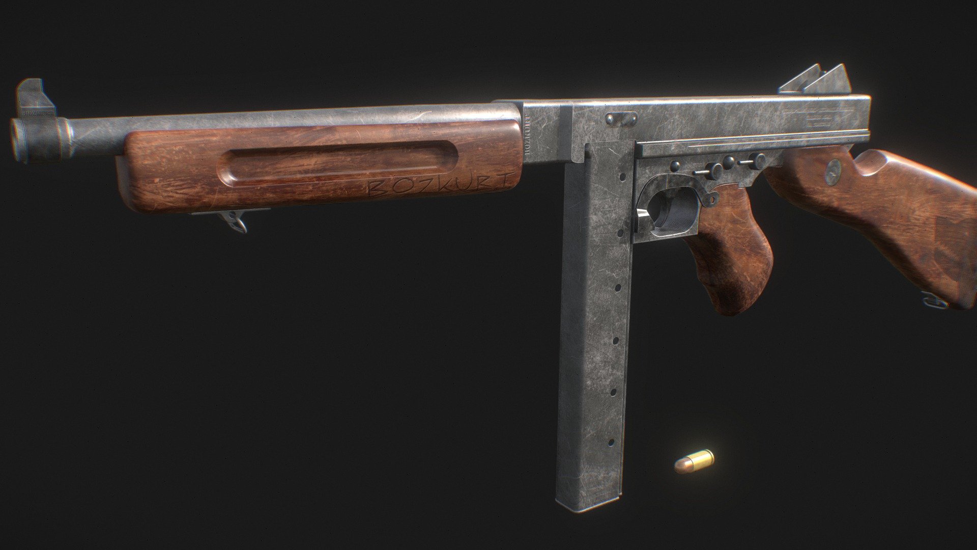 Thompson Rifle_"GOKTURK"_Gameready - Download Free 3D model by ebRR1999 ...