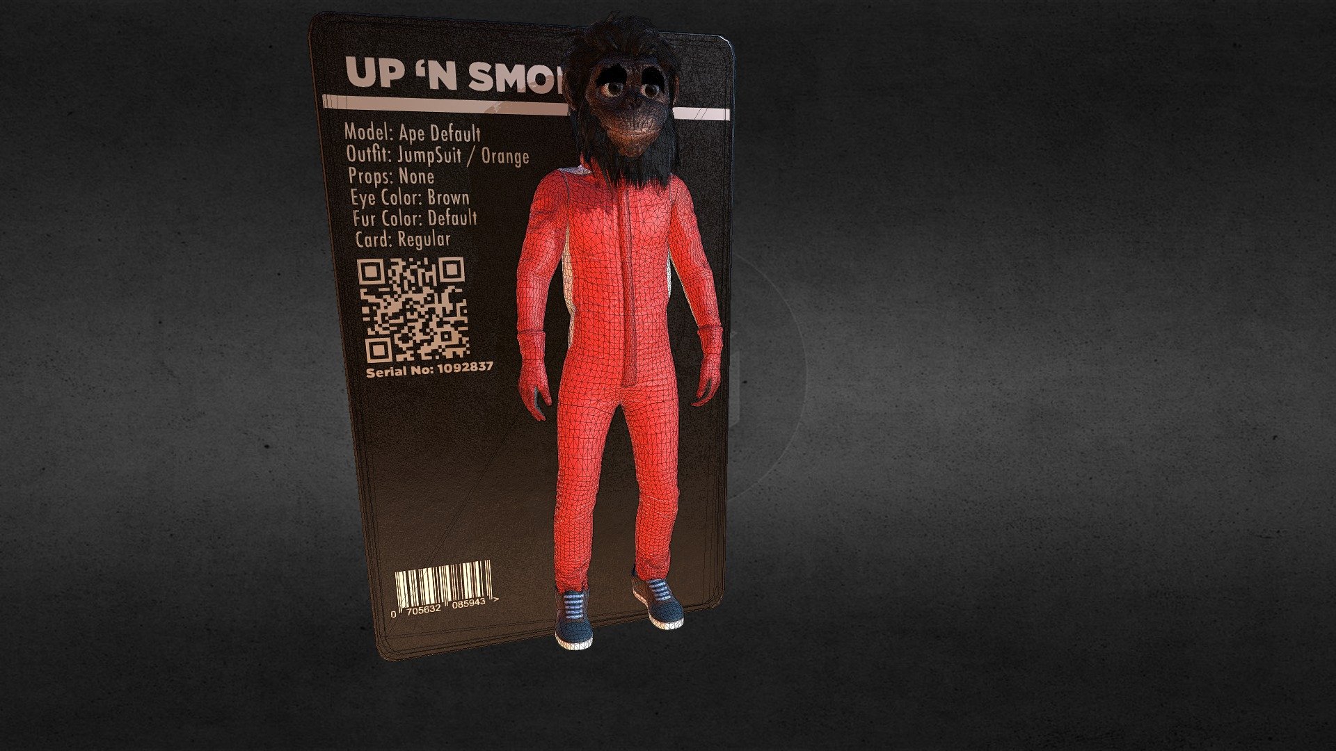 Monkey x_1 - 3D model by ArefMerhi [21dae06] - Sketchfab