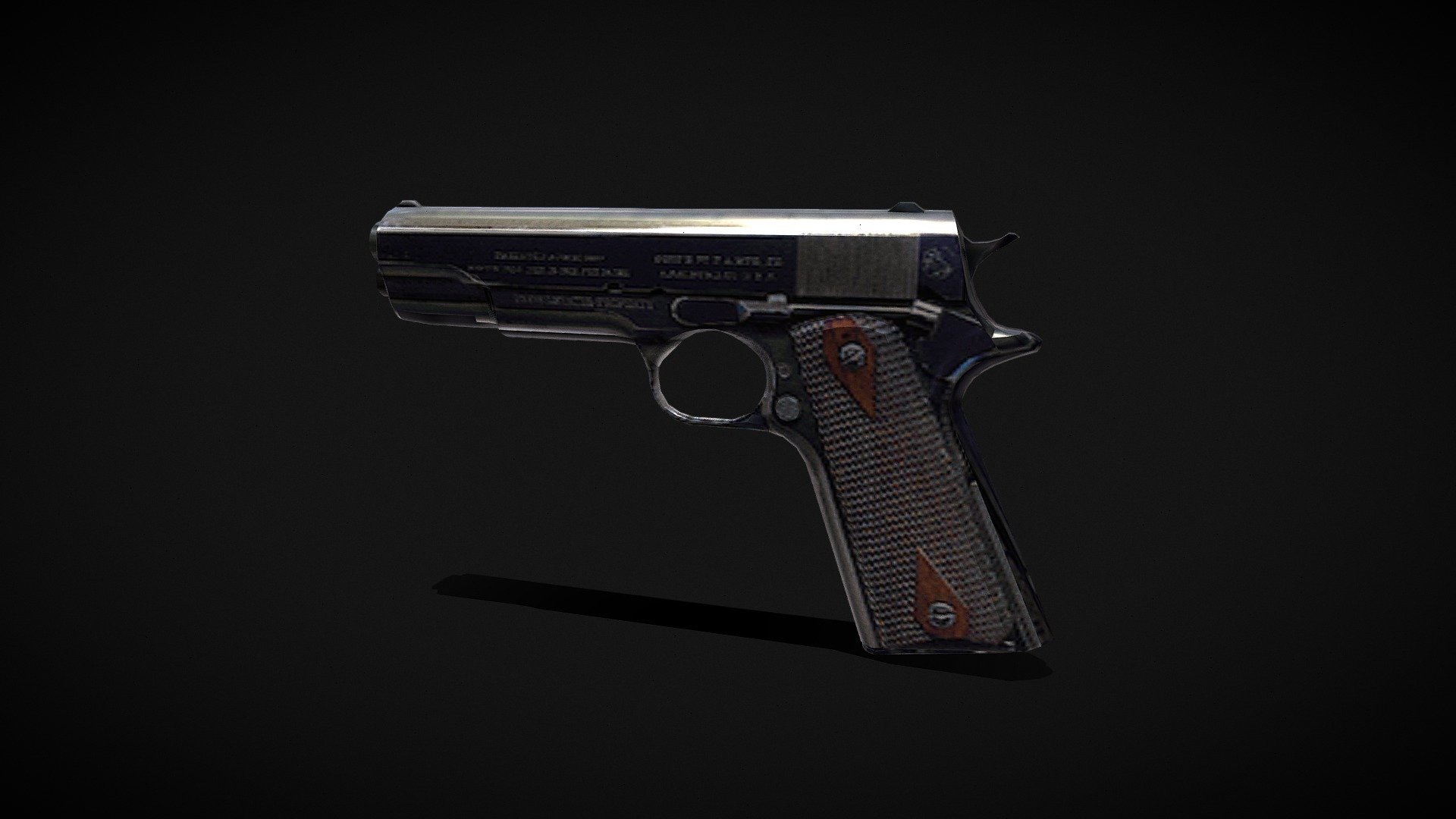 Low Poly M1911 - Download Free 3D model by Visthétique (@visthetique ...