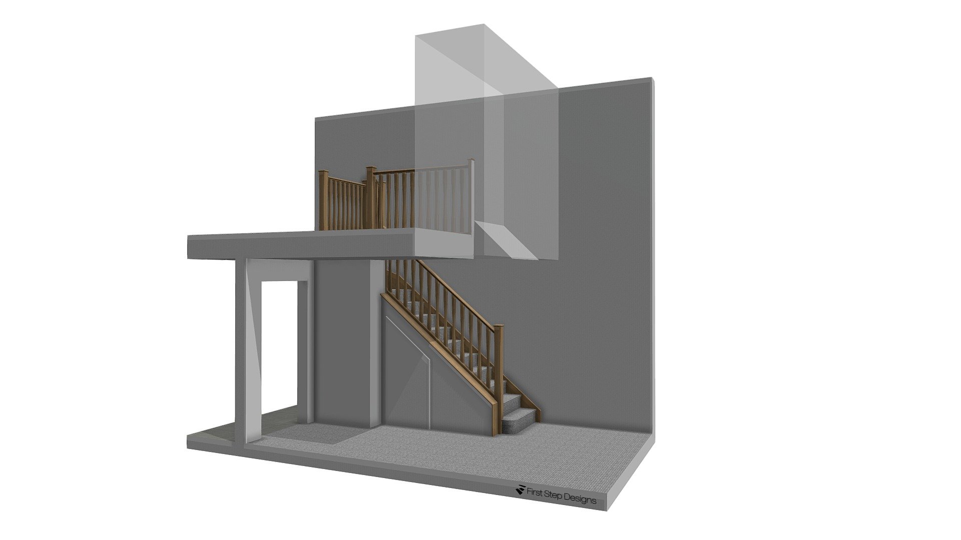 Carr Staircase Renovation Design - Download Free 3D model by First Step ...