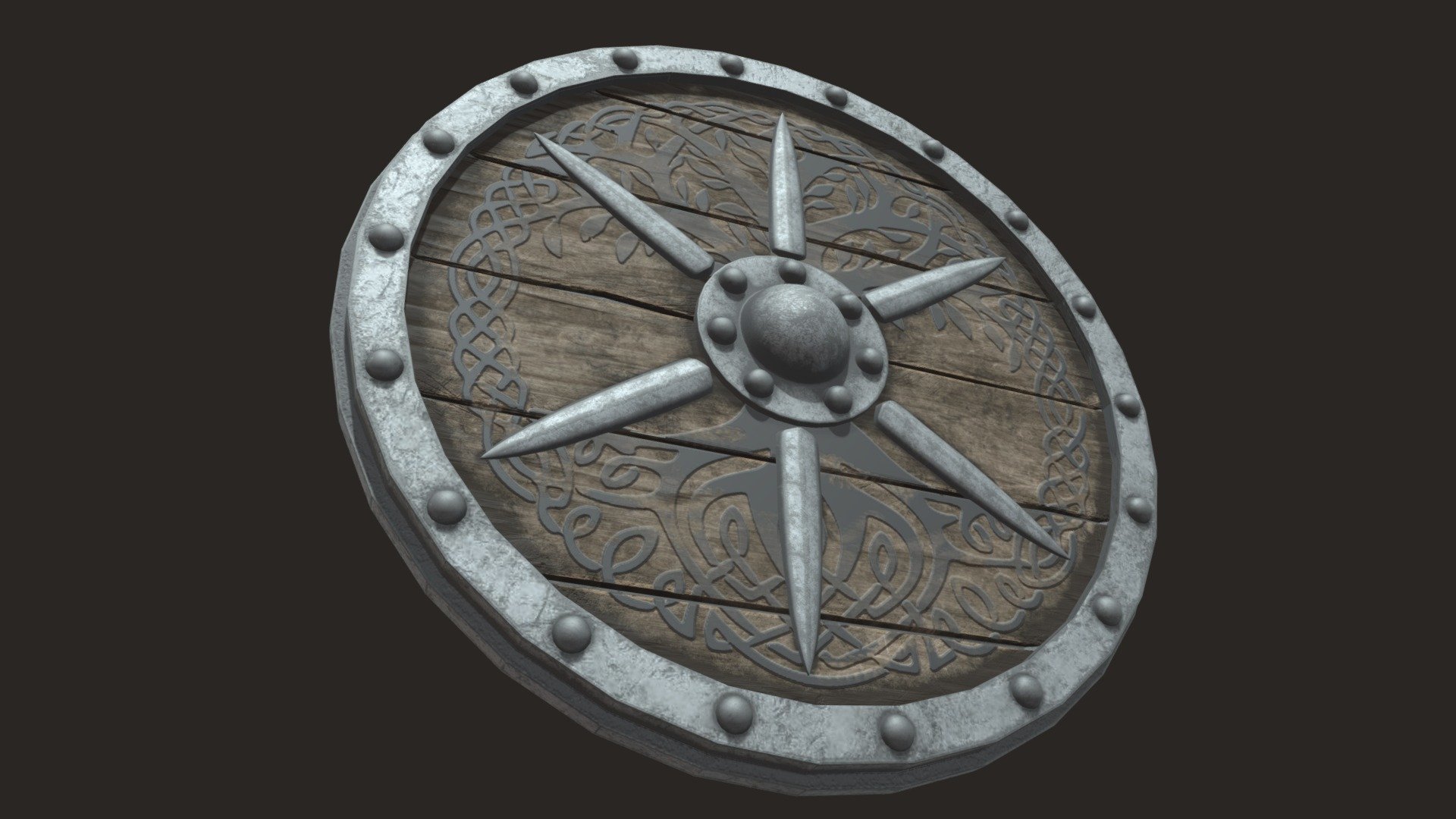 Viking Shield - EBAC School study - Download Free 3D model by Eduardo ...