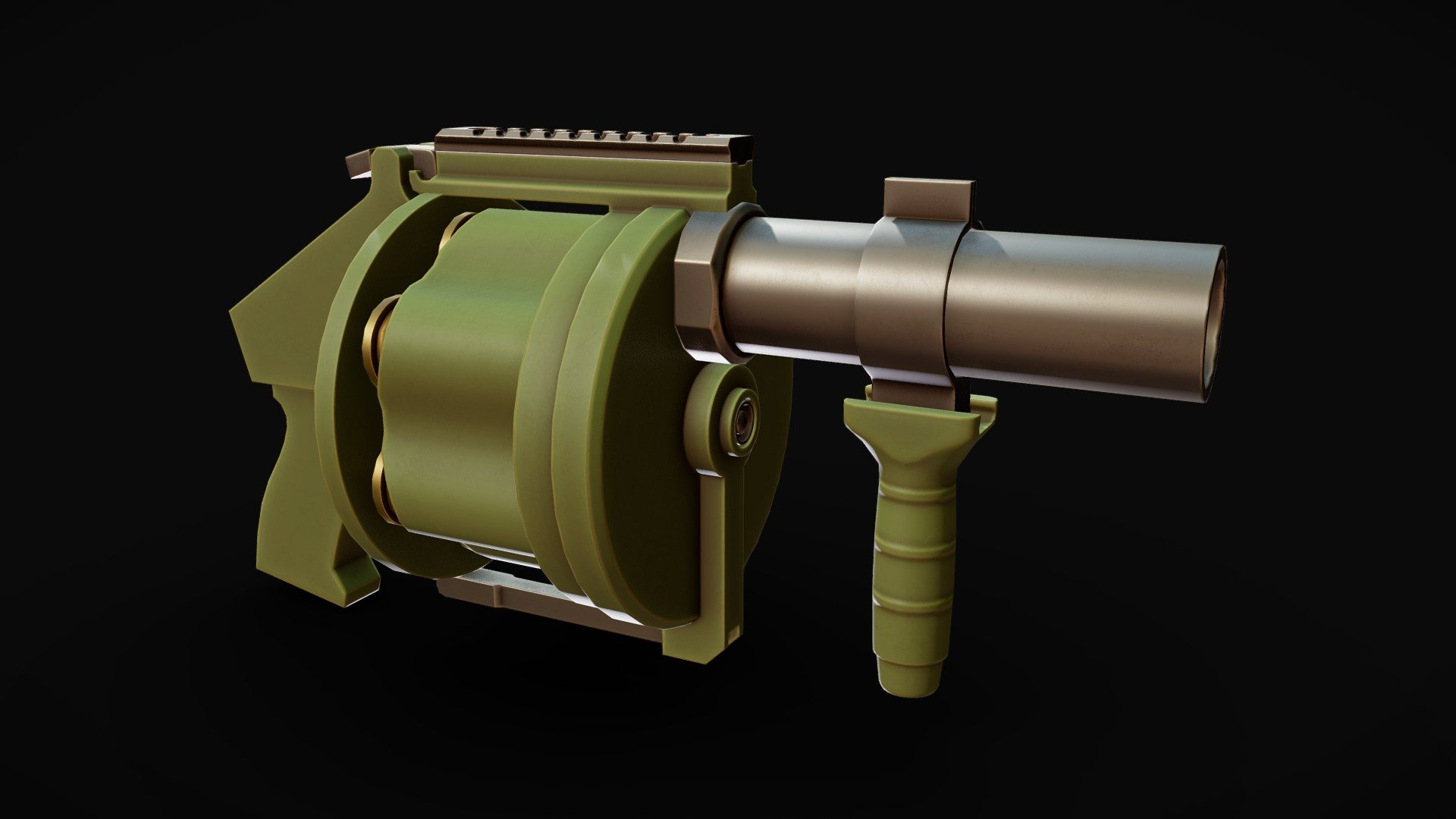 Grenade Launcher - 3D model by David Phoenix (@daphoeno) [21eb710 ...