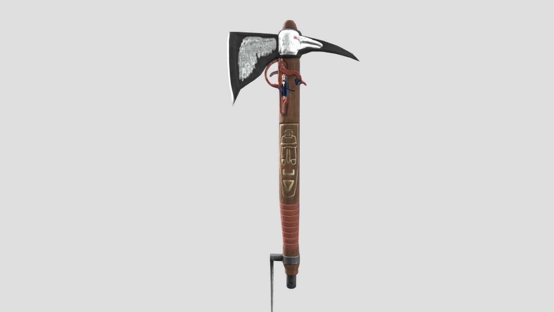 Gun Axe "White Raven" - 3D model by badioszka [21edfd4] - Sketchfab