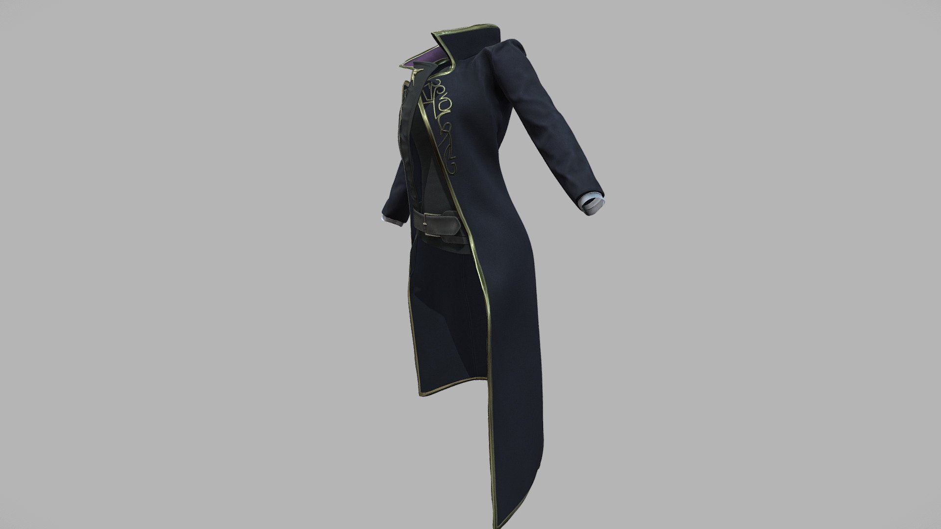 Female Long Fantasy Coat With Top - Buy Royalty Free 3D model by 3dia ...