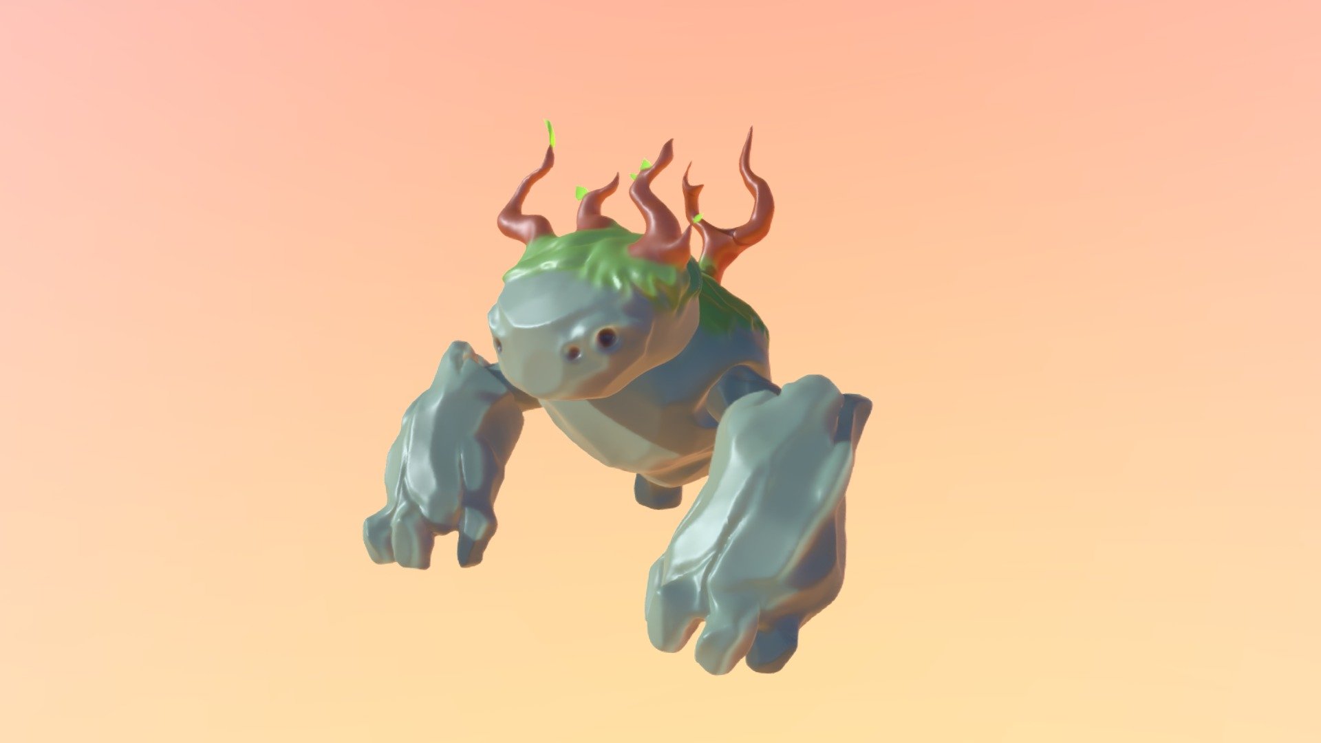 Stone creature - 3D model by Teakay [21fd32a] - Sketchfab