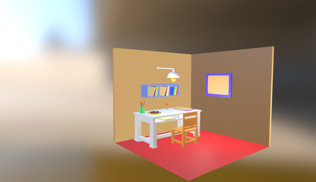 Ruang Belajar - 3D model by krisantus [21ffba7] - Sketchfab