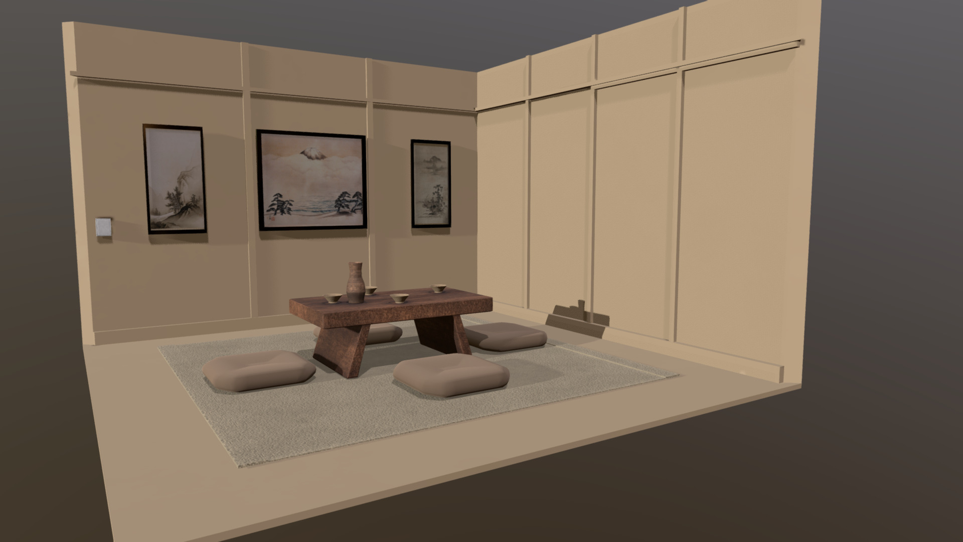 Japanese-ish Room - Download Free 3D model by Phartam [22011ec] - Sketchfab