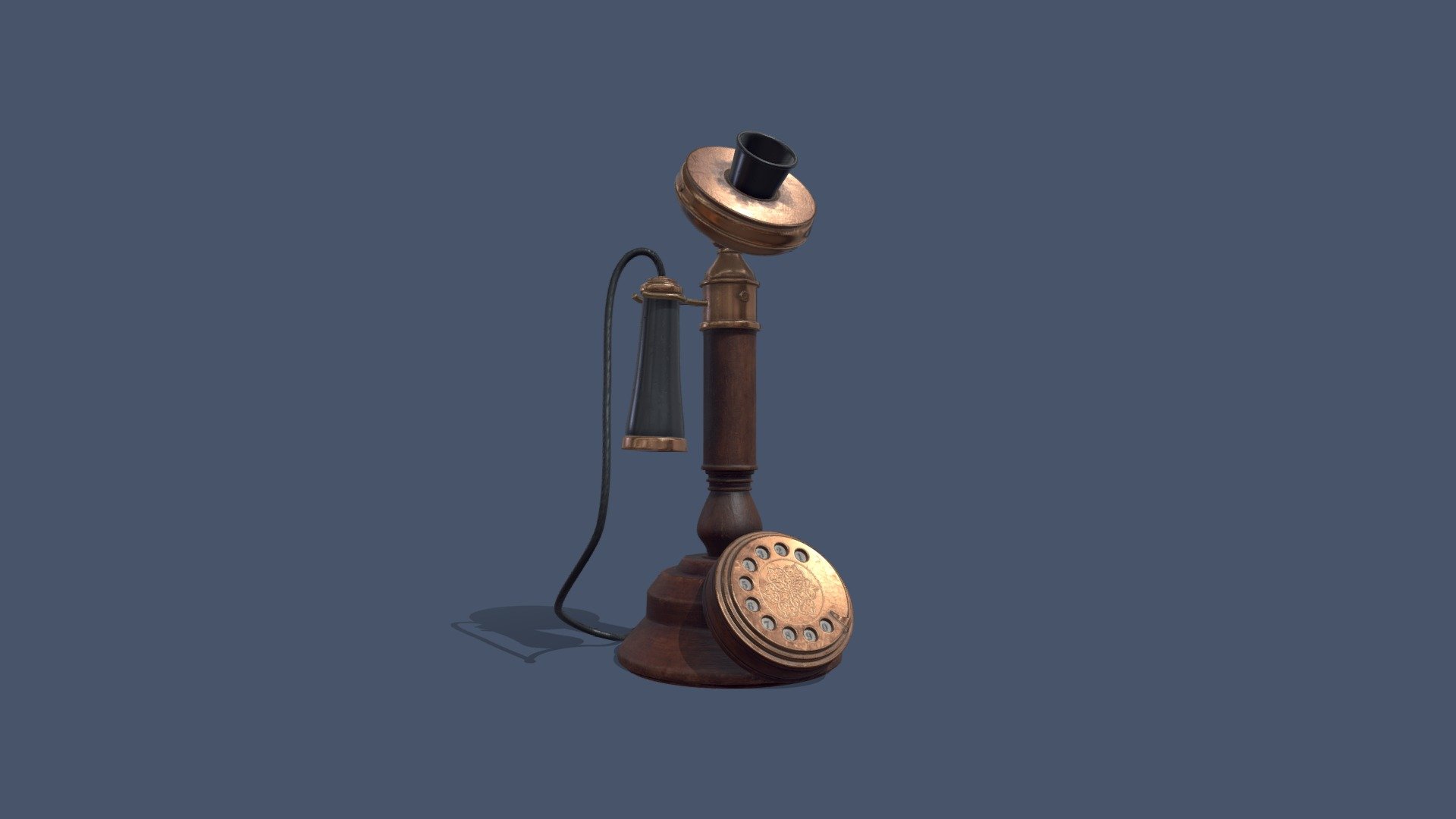 Old candlestick phone - 3D model by EkaterinaMedvedeva [2204349 ...