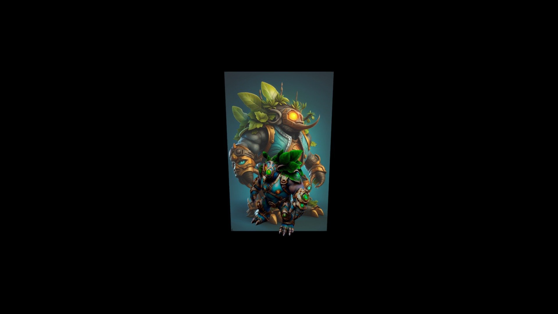 "Fantasy Character with Leafy Armor" A fantas - Download Free 3D model ...
