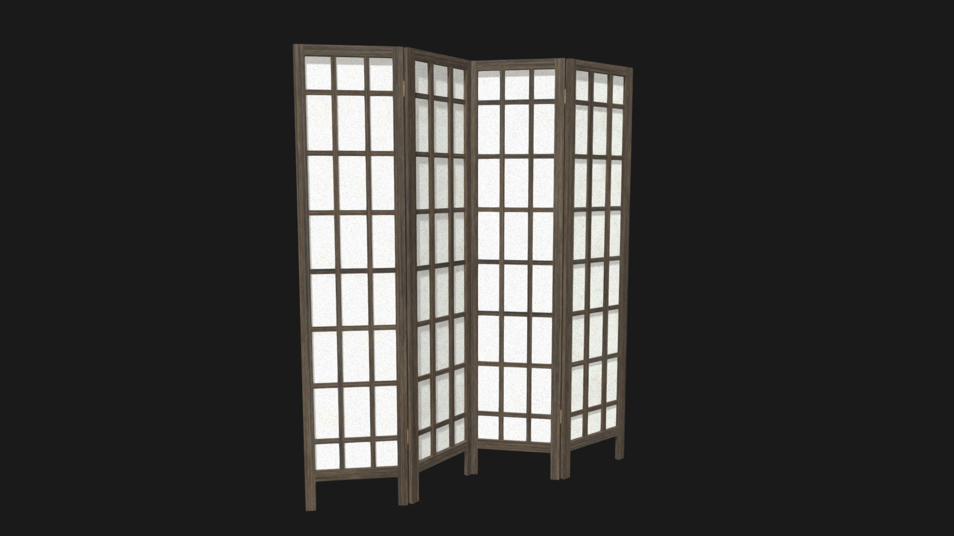 Wood and paper room divider - Buy Royalty Free 3D model by ...