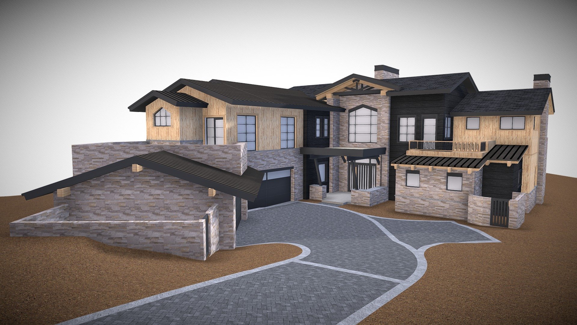 Sparacino Residence - 3D model by Jessica Hutchison-Rough ...