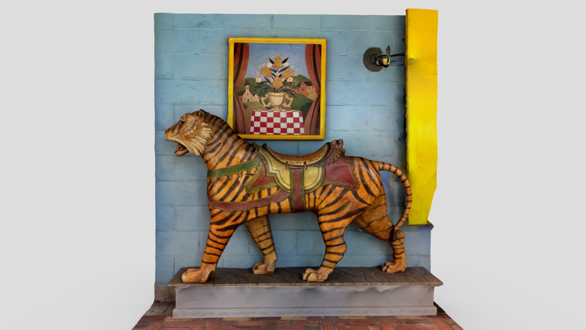 Tiger carving at the Bonnet House Gardens - Download Free 3D model by ...