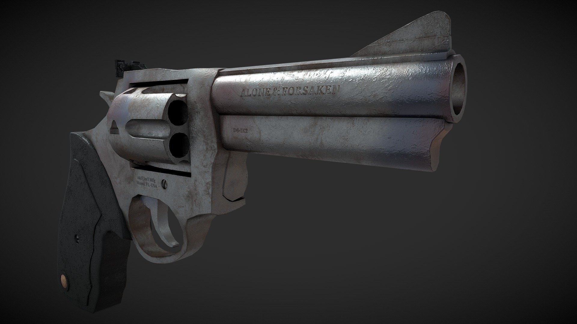 Revolver game-ready - 3D model by Kokos (@Kokos1227) [221123f] - Sketchfab