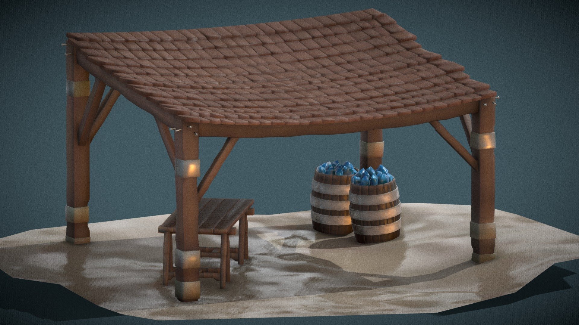 MedievalFantasy Mine Camp - 3D model by Colden_ [2219b0d] - Sketchfab