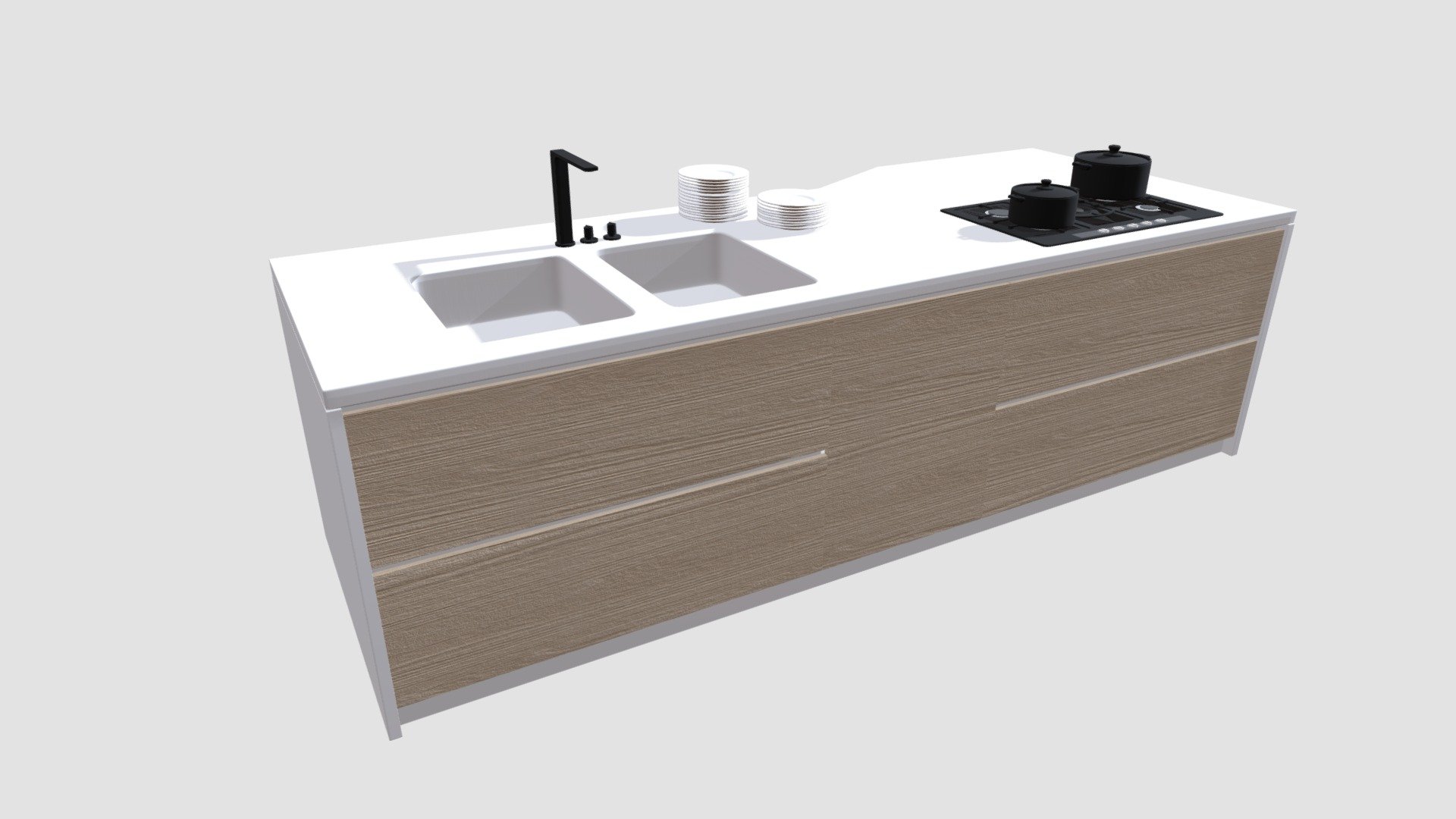 kitchen - Buy Royalty Free 3D model by Evermotion [221bf5a] - Sketchfab ...