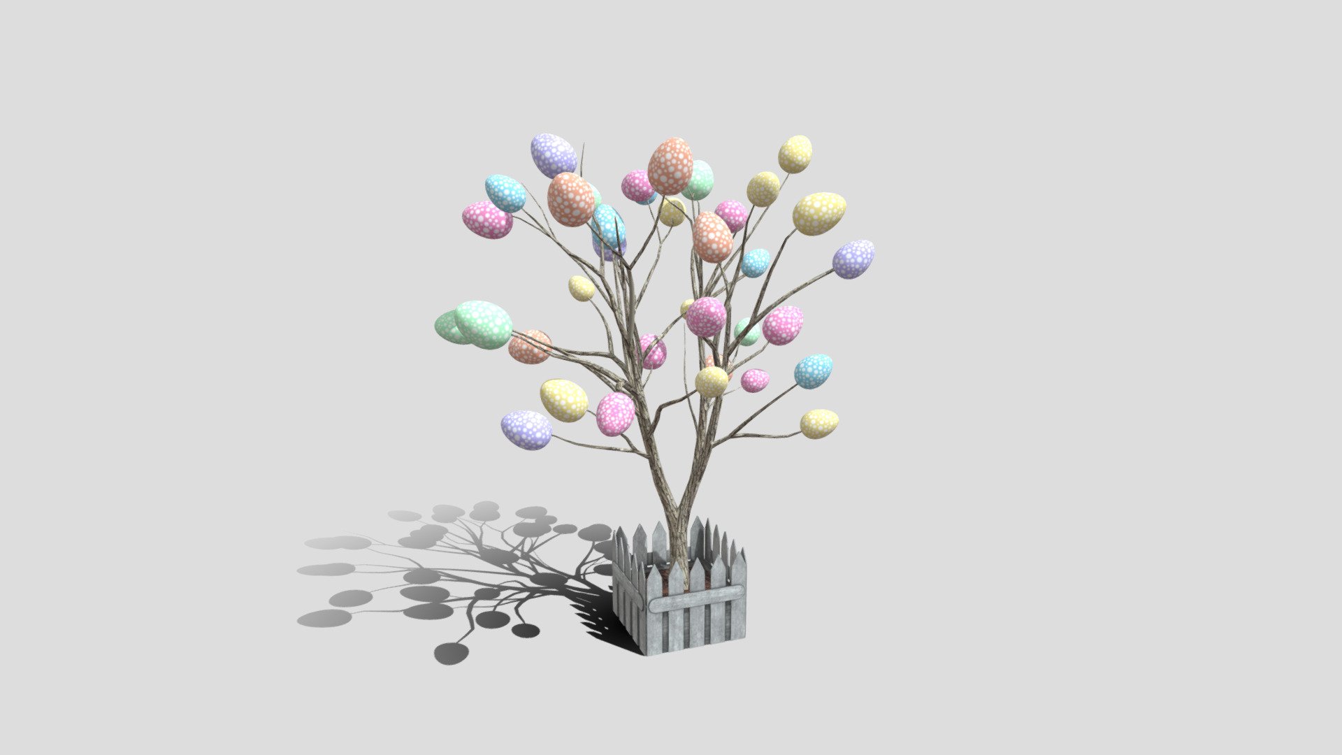 Easter decorations - low poly tree - Download Free 3D model by ...