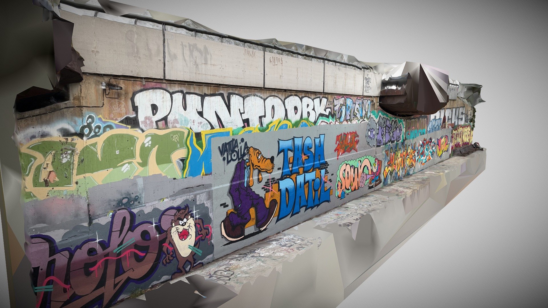 Graff Wall Skatepark Lescorts - Buy Royalty Free 3D model by AXL Visual ...