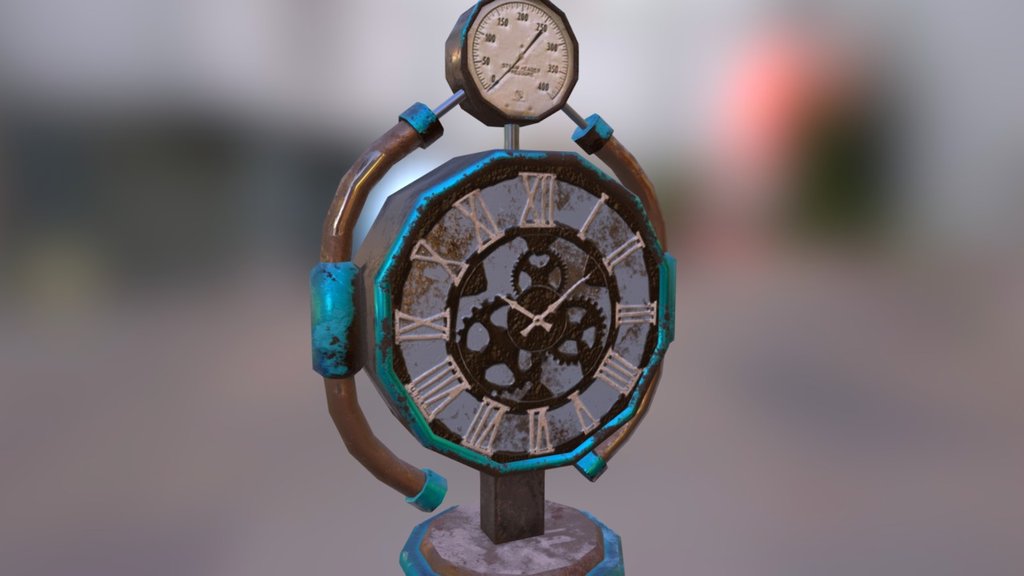 Steampunk clock - 3D model by David Torres (@davidt) [22213d7] - Sketchfab