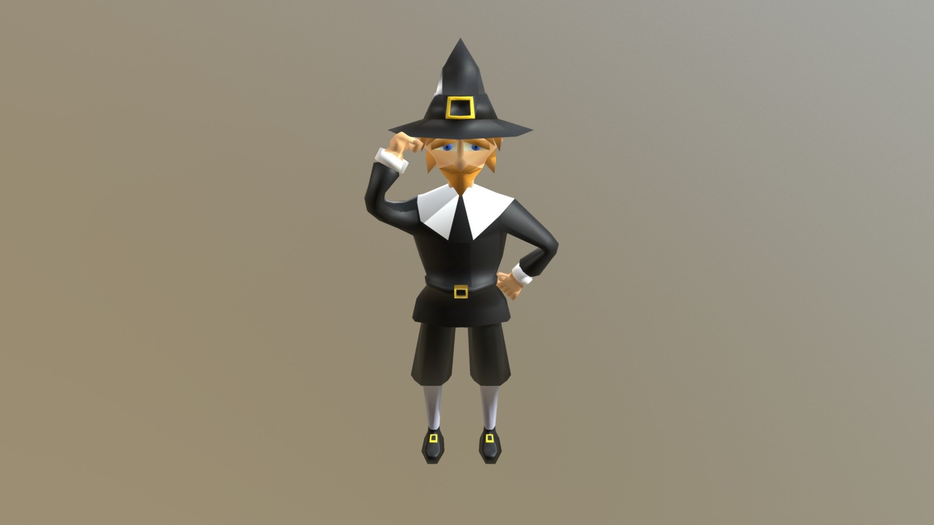 Lowpoly Pilgrim - 3D model by Jim Alves (@jimalvess) [22234ff] - Sketchfab