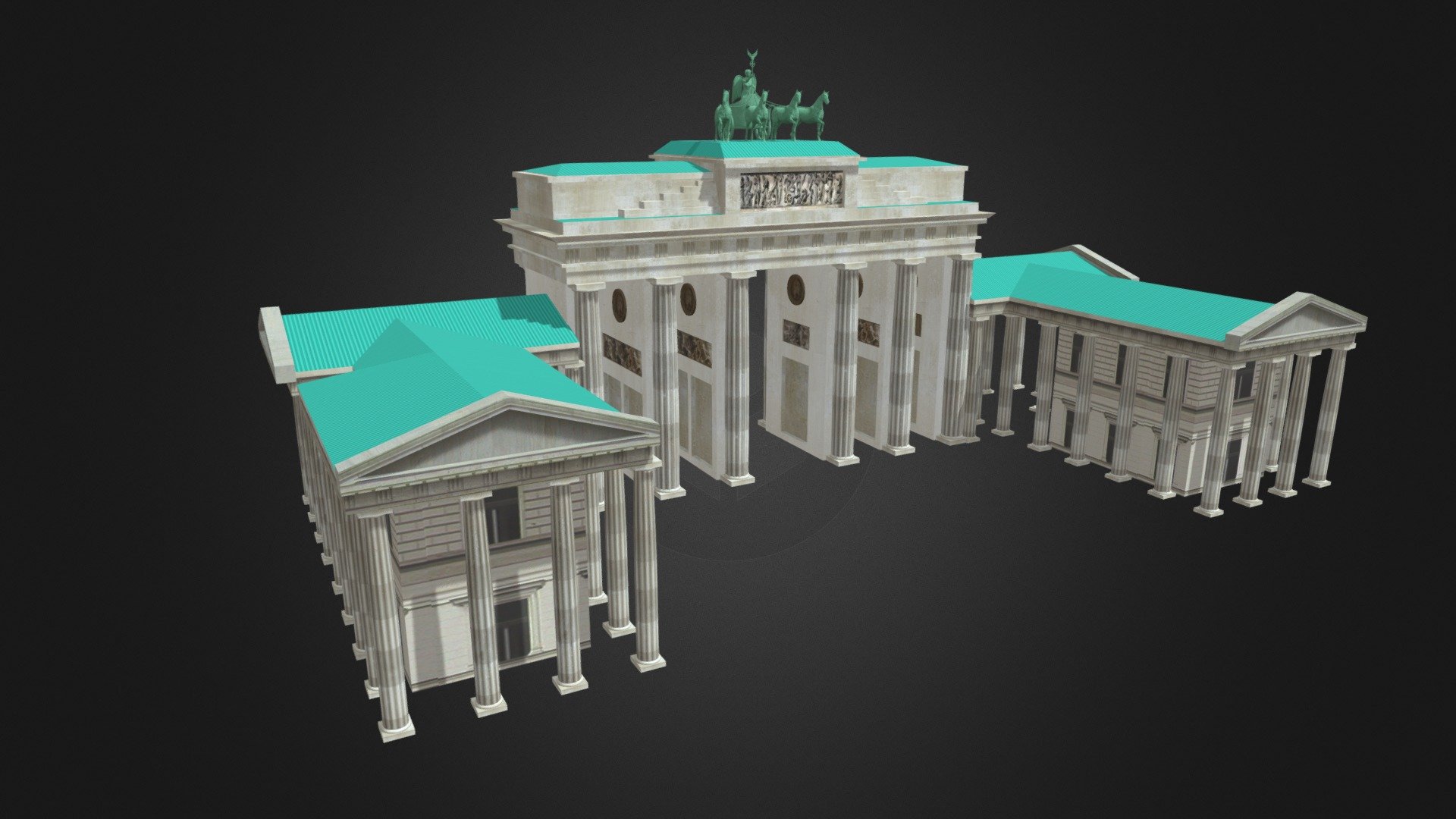 Brandenburg Gate - 3D model by nuralam018 [2225d2f] - Sketchfab