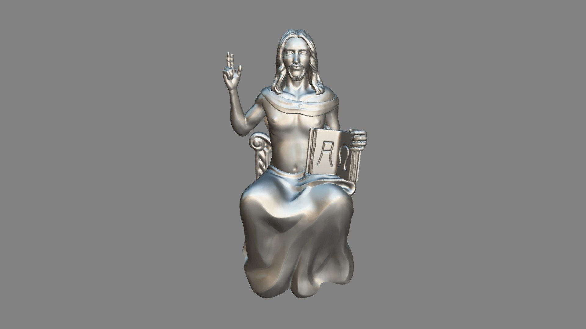 Statuina del Cristo seduto - 3D model by Gulp3d [2228e92] - Sketchfab