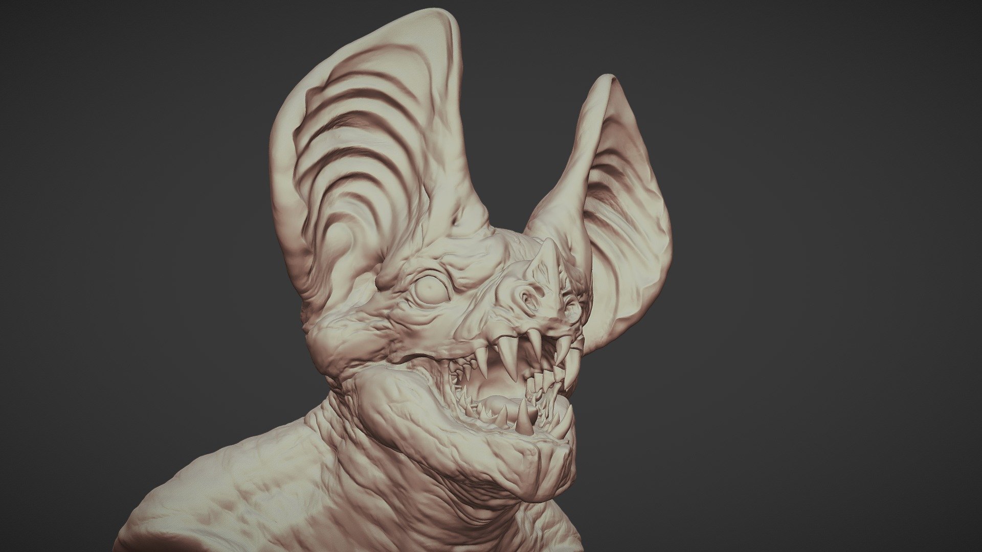 Bat Creature Bust 2 - Buy Royalty Free 3D model by Rumpelstiltskin ...