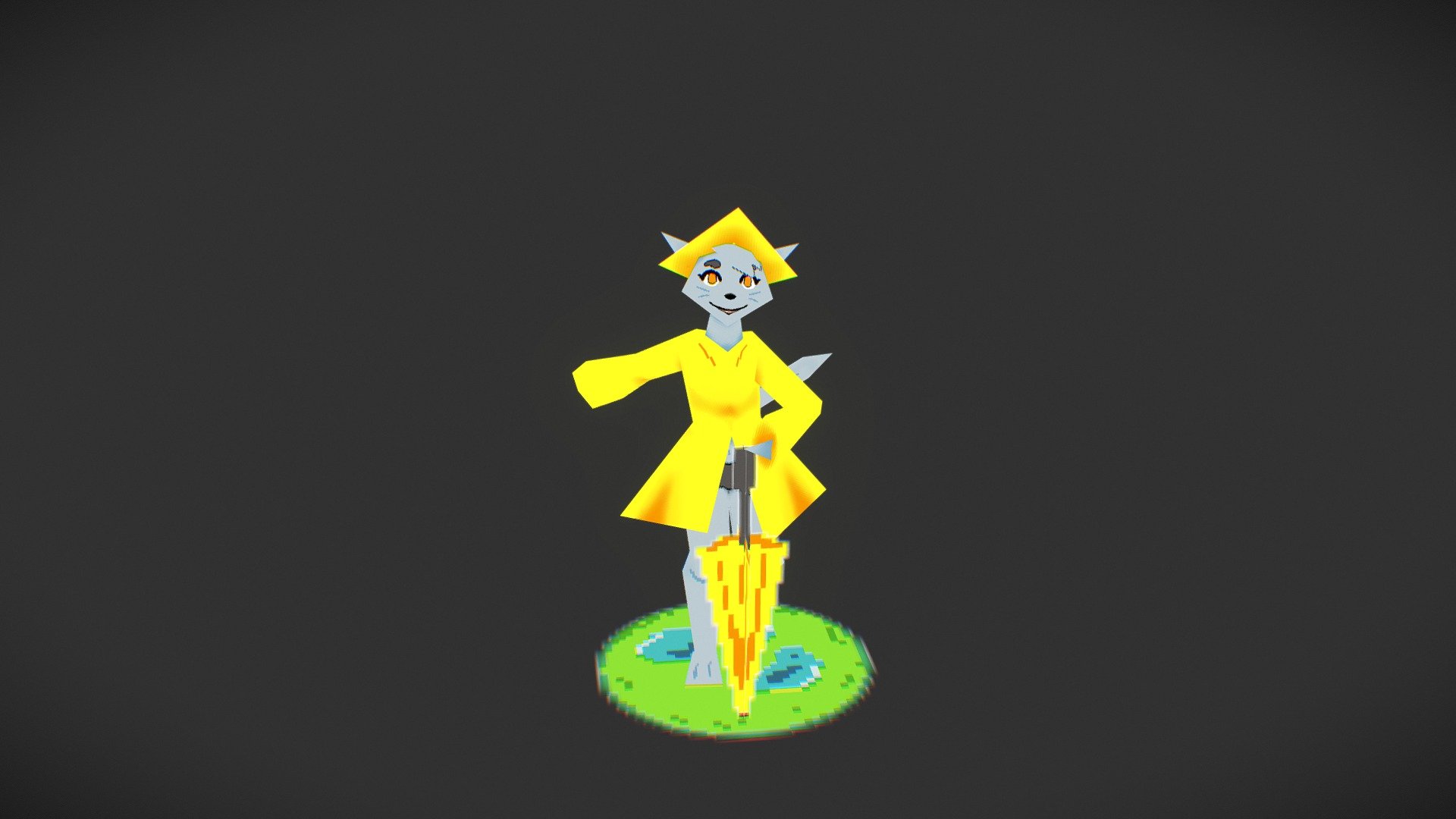 256fes Raincoat Cat - 3D model by MewMus [22323e4] - Sketchfab