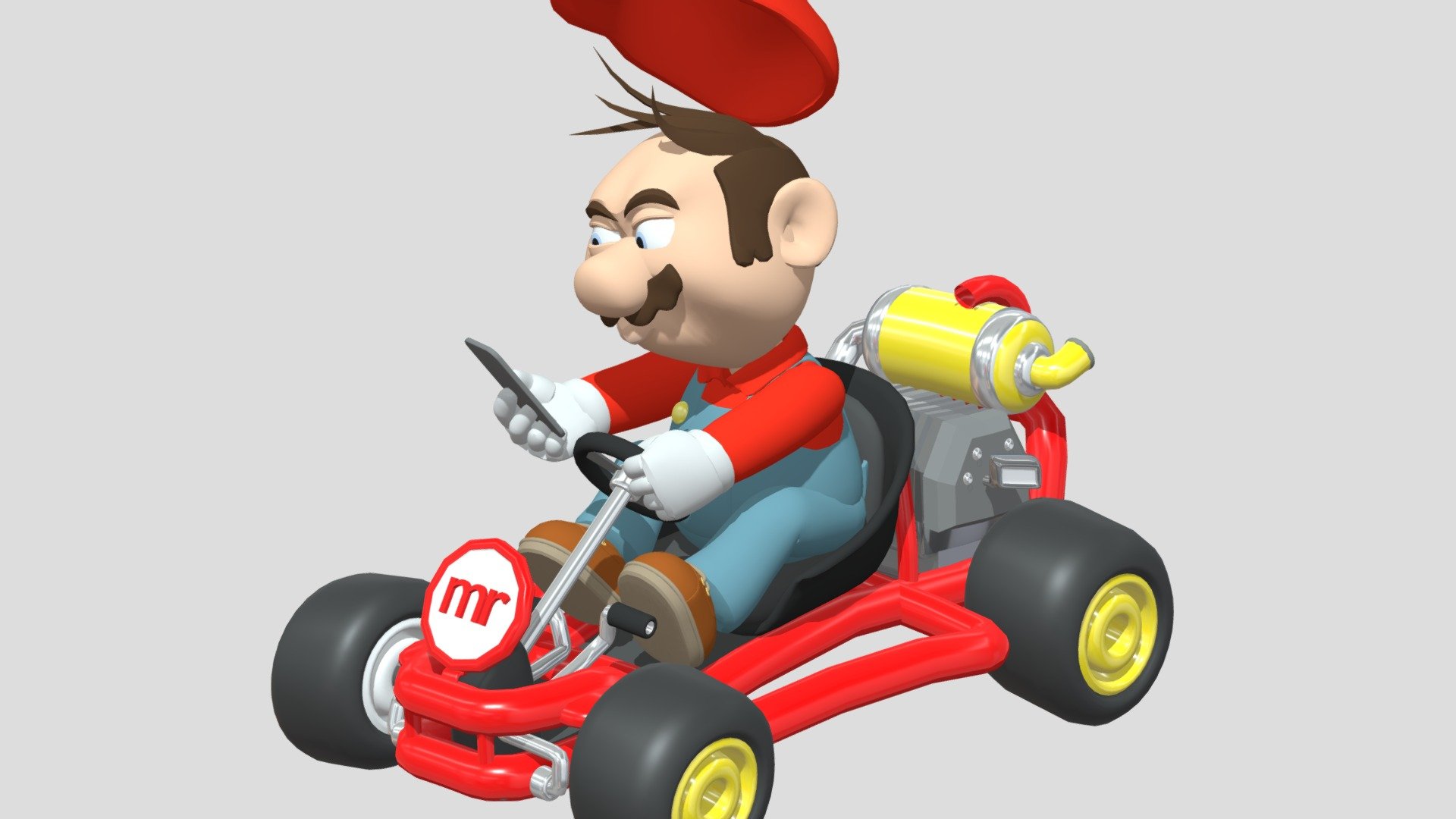 Mariokart from Nintendo Mario Bros - 3D model by Taste of Blender ...