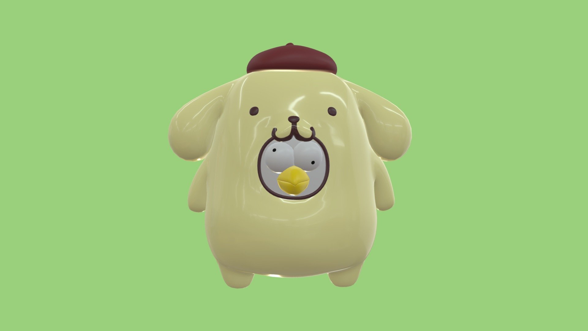 Pom Pom Chicken - Download Free 3D model by kara0207 [223ce15] - Sketchfab