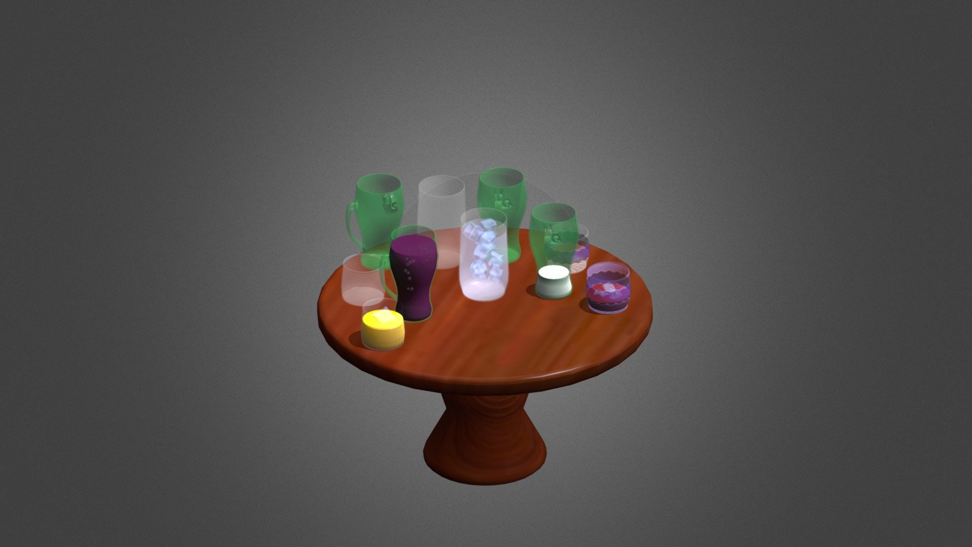 glass set - 3D model by Deathgirl3D (@deathgirl1) [223e5fc] - Sketchfab