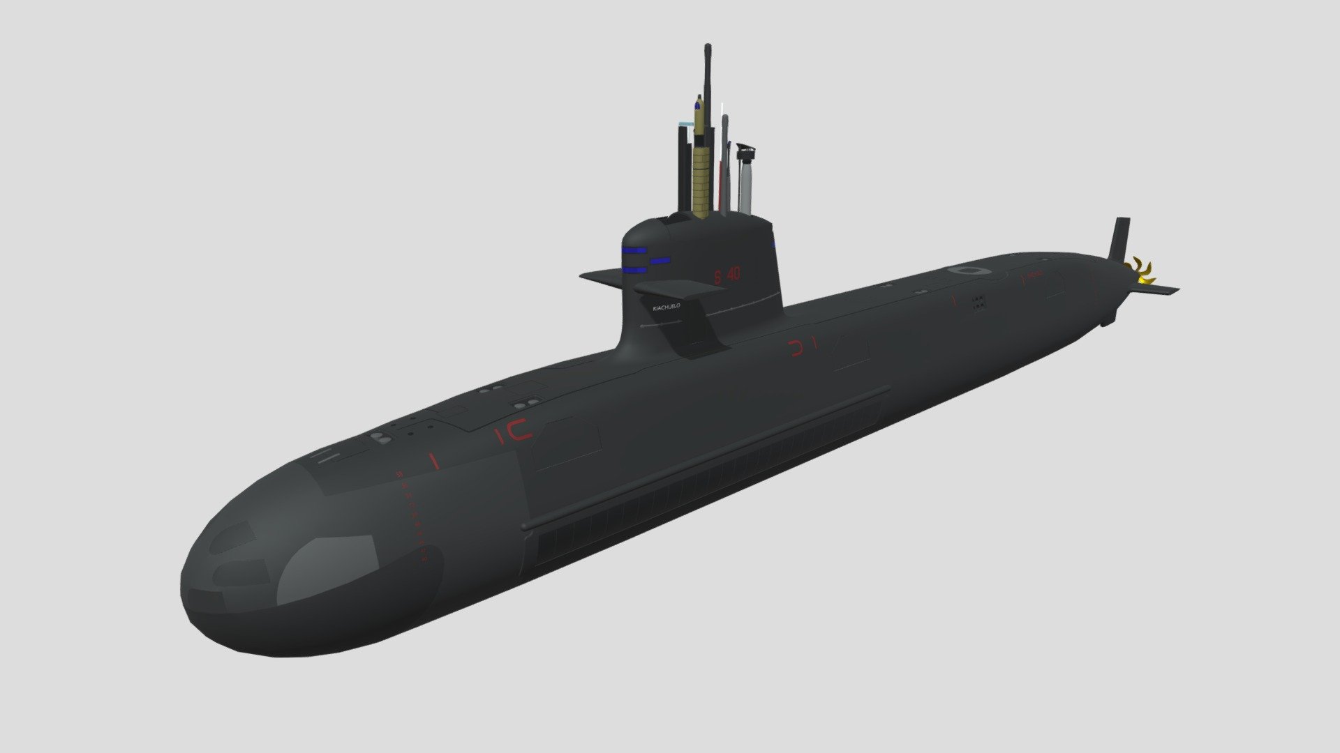 S-40 - Riachuelo - Scorpène Class Variant - 3D model by DFL81 [223fc0c ...