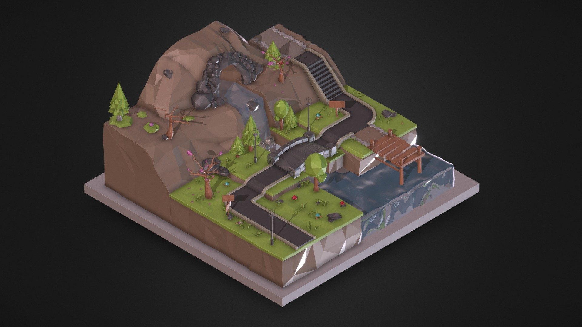 Outdoor Isometric - 3D model by Vaxeon [2249449] - Sketchfab