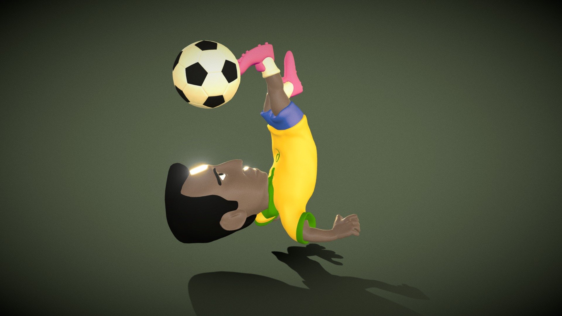 Overhead Kick (Brazil) - 3D model by Toon Goo (@toongoo) [224b07e ...