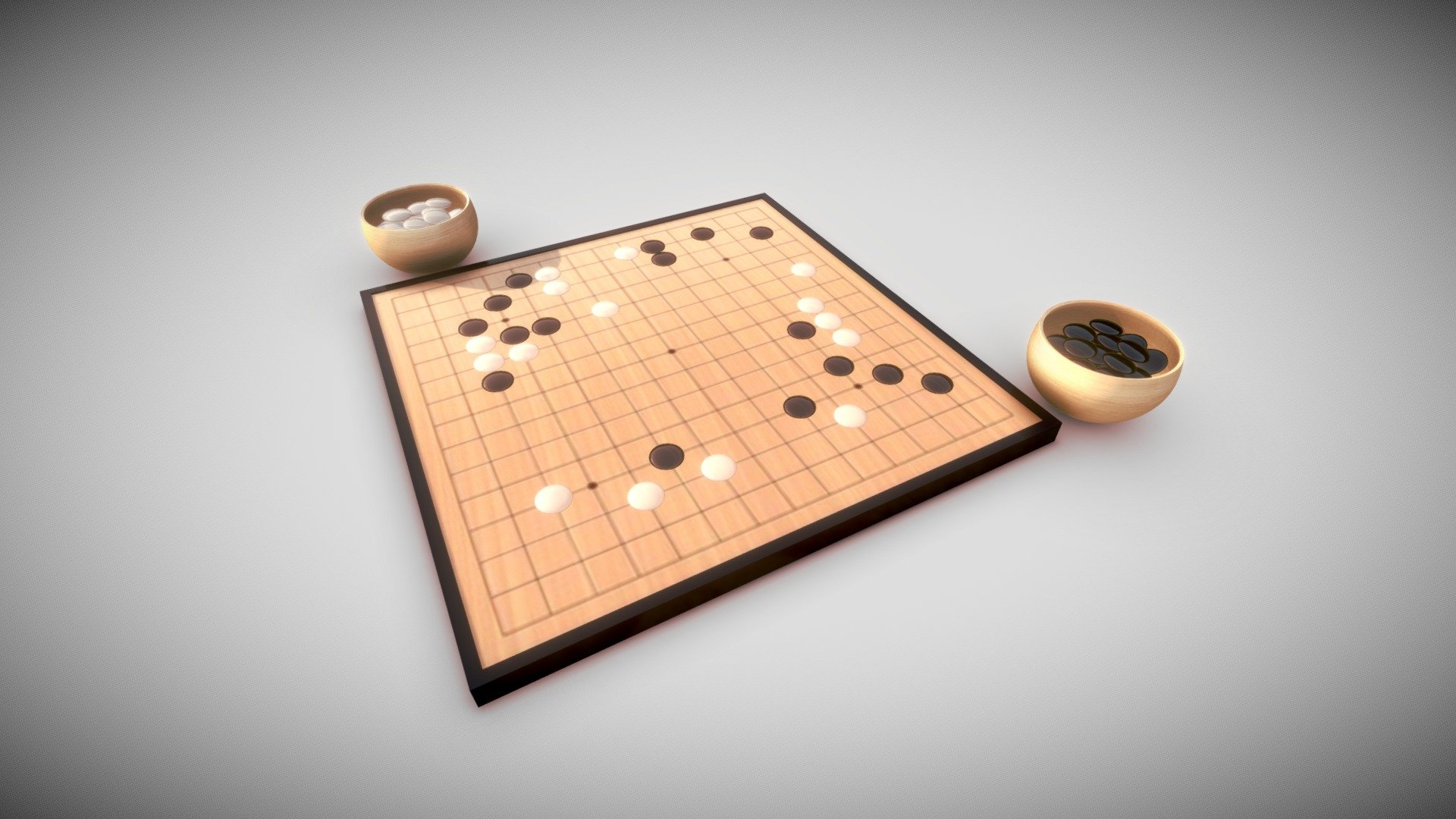 DAY04: BOARD GAME - GO - Buy Royalty Free 3D model by binrong [224e5cc ...