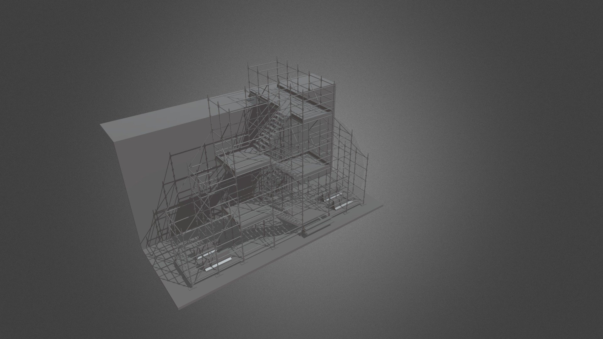 ALFRED STREET - STRETCHER STAIR ACCESS SCAFFOLD - 3D model by Noflash ...