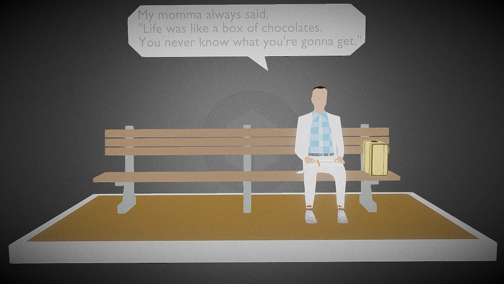 lonely Forrest Gump - 3D model by zriv3 (@perceptib2e) [2253070 ...