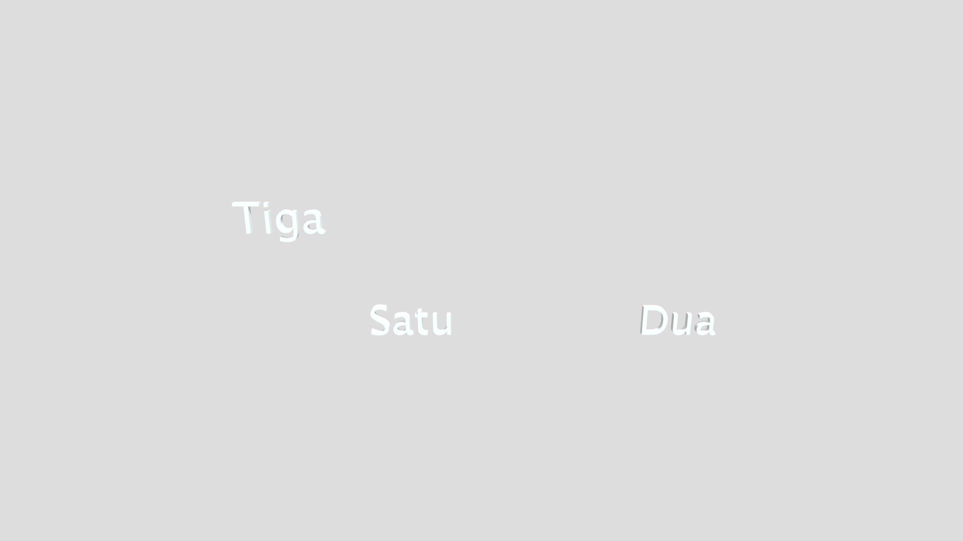 00 Satu Dua Tiga - 3D model by 1hafizan [2253136] - Sketchfab
