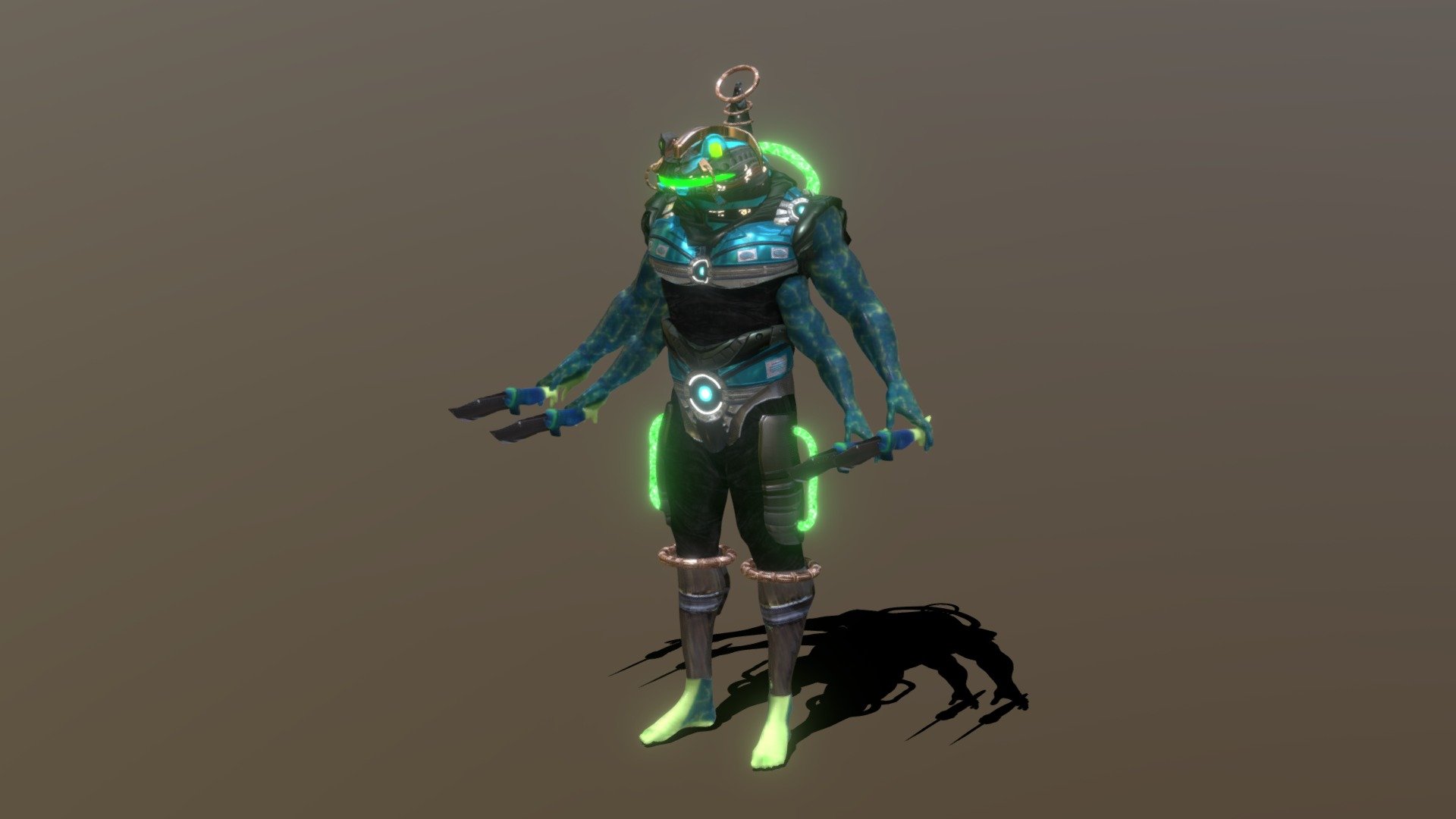 4 Armed Frog Warrior - Buy Royalty Free 3D model by Flavor [2253830 ...